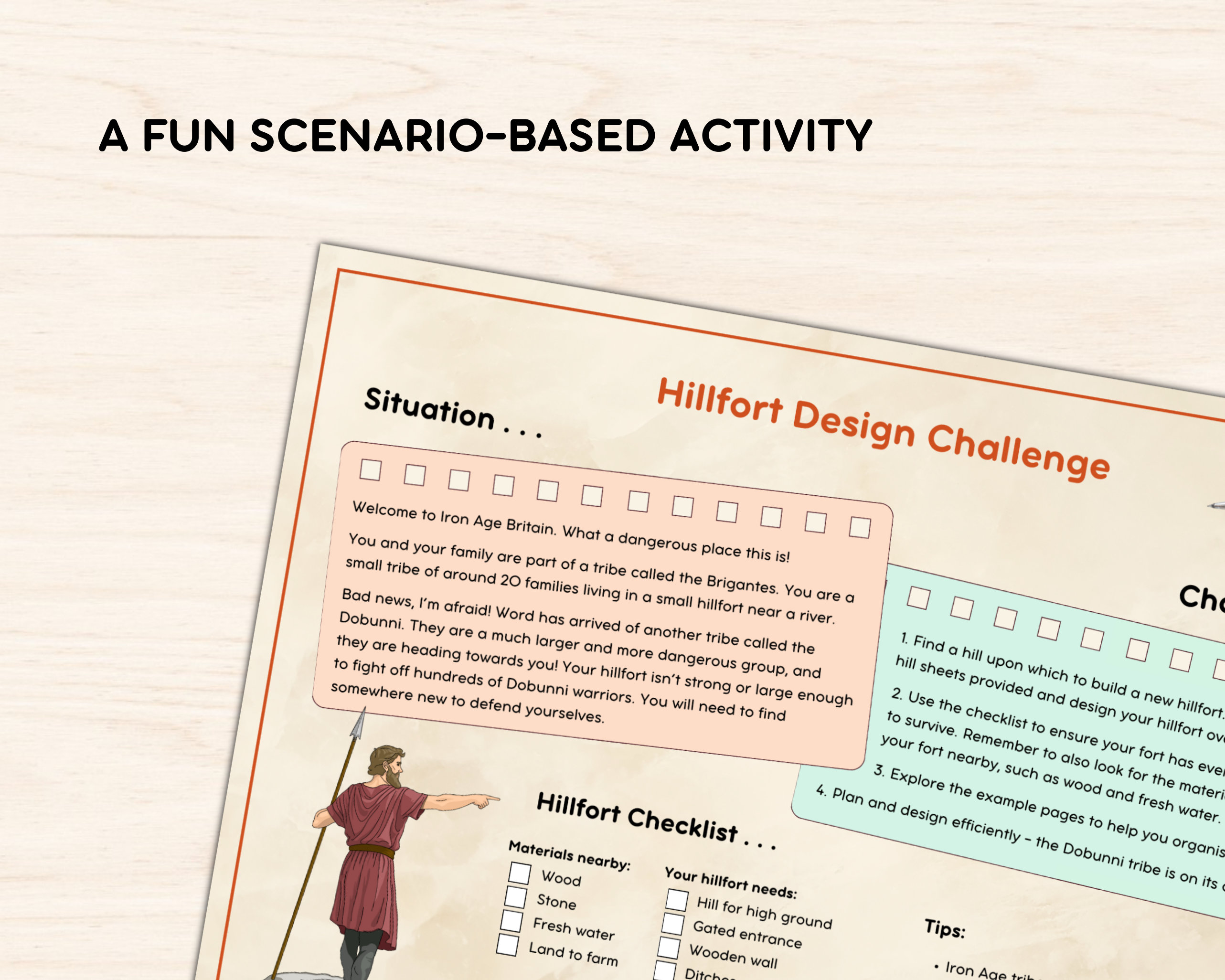 Printable Activity, Design a Hillfort, Iron Age Britain, KS2 History ...