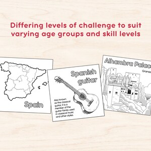 Visit Spain Flash Cards Activity | Colouring Activity Educate About ...