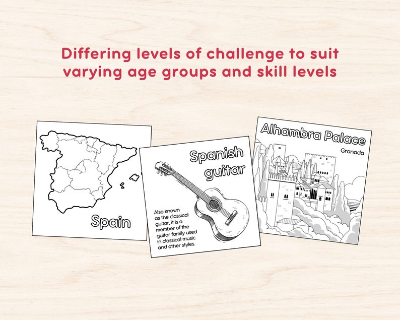 Visit Spain Flash Cards Activity | Colouring Activity Educate About ...
