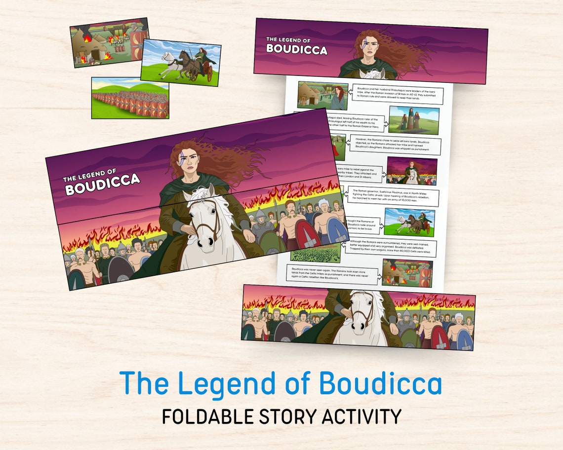 Boudicca Foldable Activity | Order Story Printable, Kids History ...