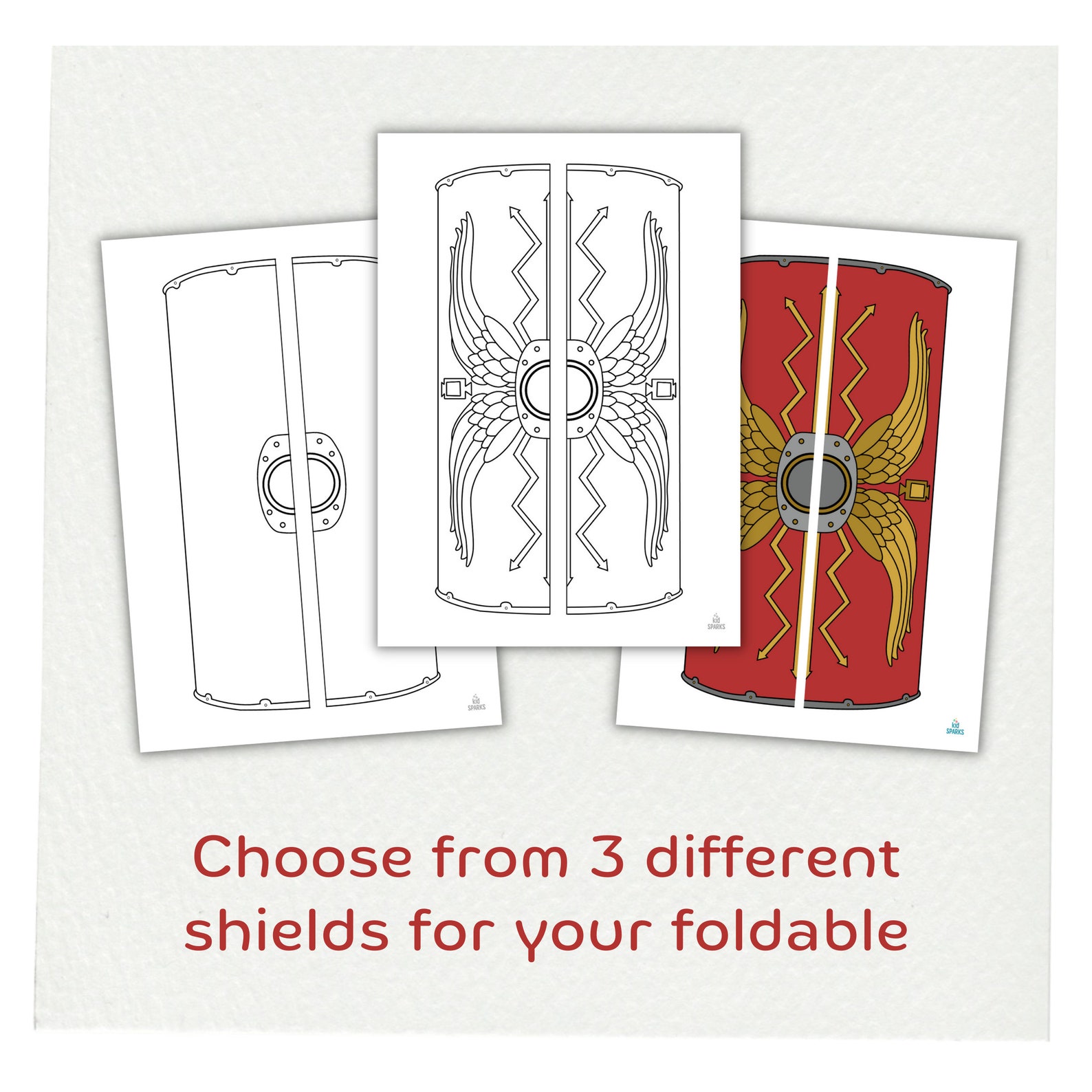 Roman Soldier Foldable Shield | Editable Ancient Rome History Learning ...