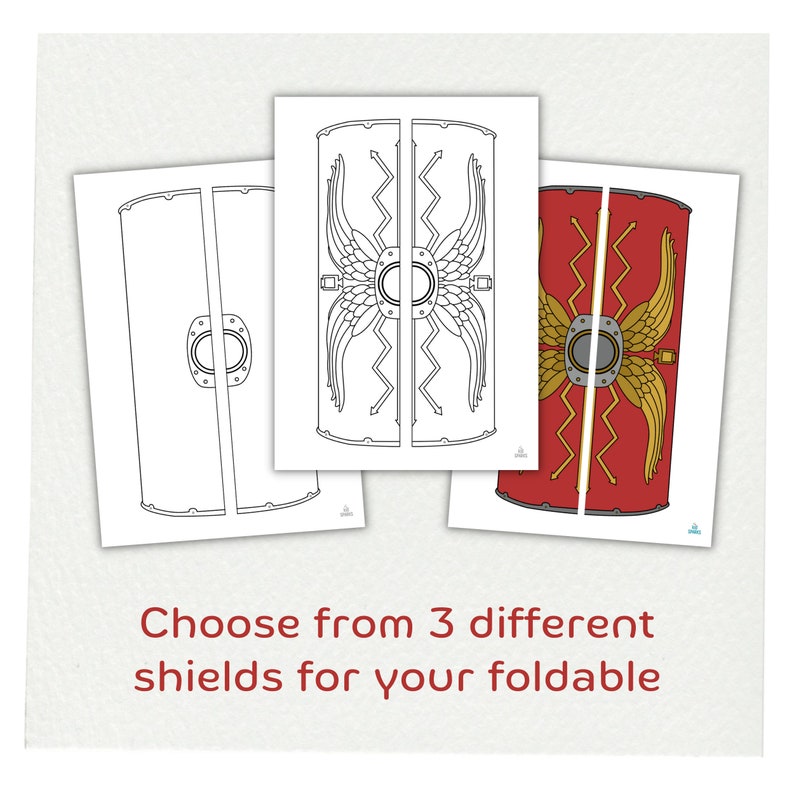 Roman Soldier Foldable Shield | Editable Ancient Rome History Learning ...