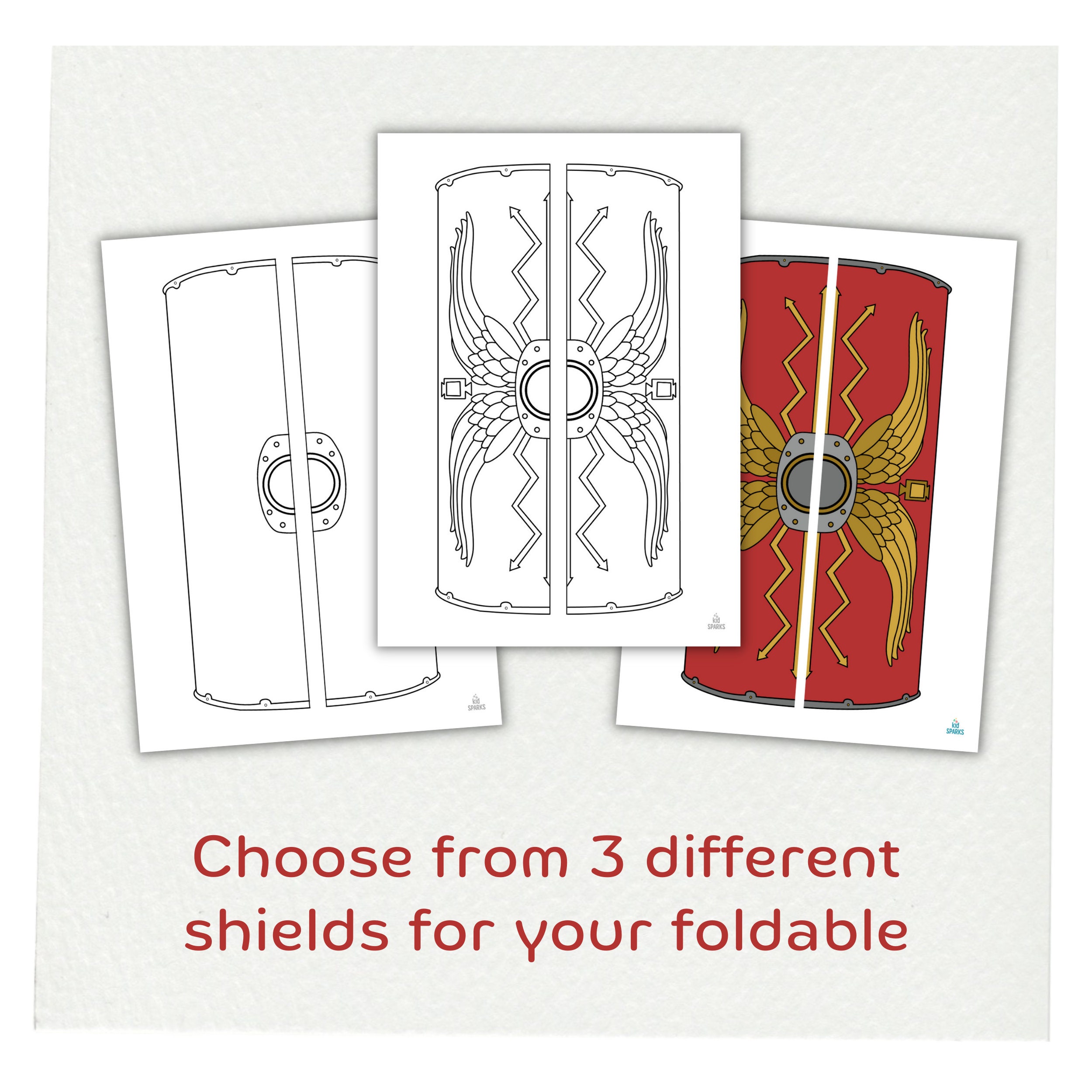 Roman Soldier Foldable Shield | Editable Ancient Rome History Learning ...