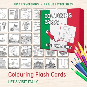 Visit Italy Flash Cards Activity | Colouring Activity Educate About ...