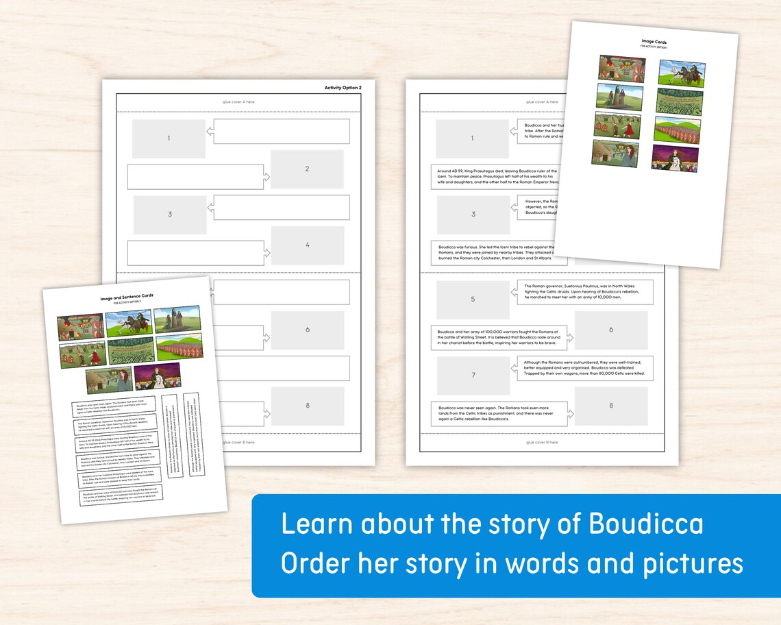 Boudicca Foldable Activity | Order Story Printable, Kids History ...