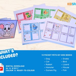 Printable Pocket Pet Mini Books for Kids | Craft Activity About Animals ...