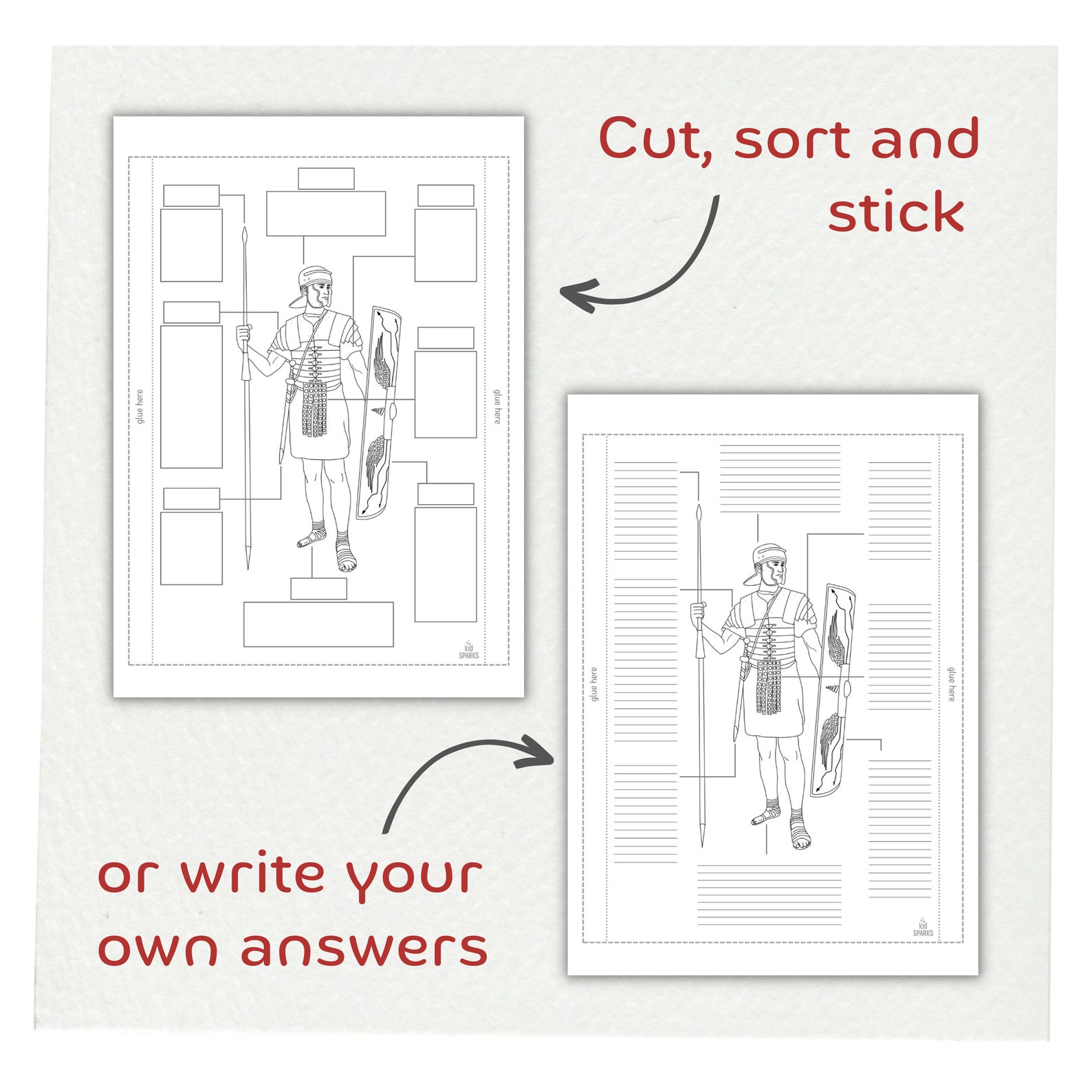 Roman Soldier Foldable Shield | Editable Ancient Rome History Learning ...