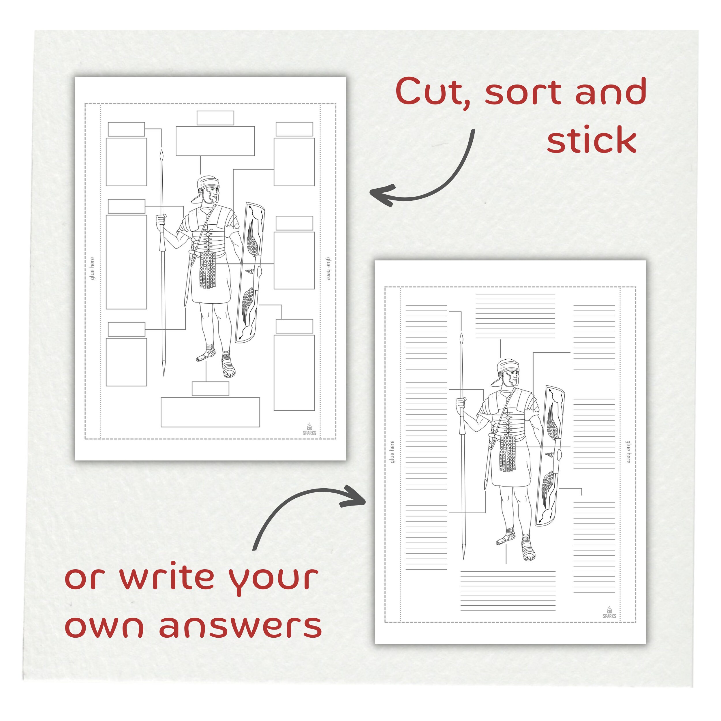 Roman Soldier Foldable Shield | Editable Ancient Rome History Learning ...