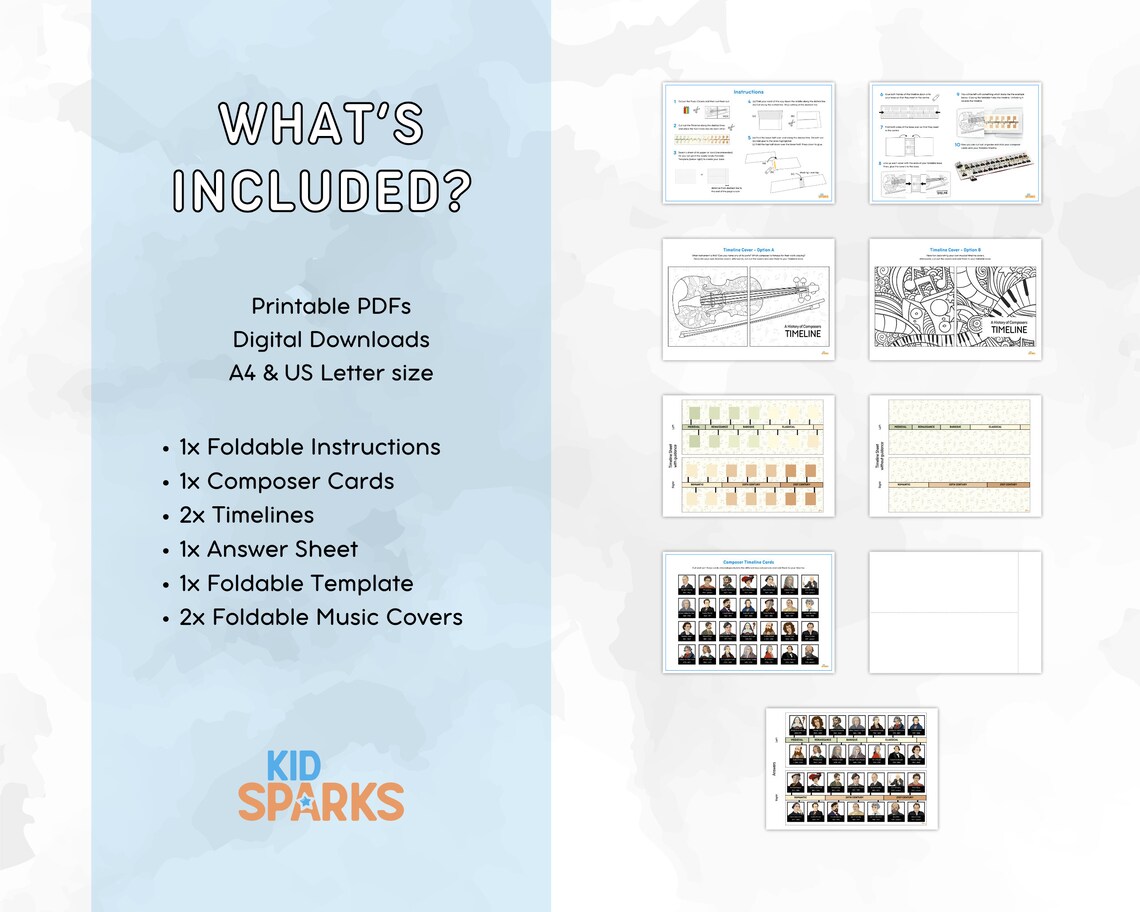 Composers Foldable Timeline | History of Music, Timeline Activity ...