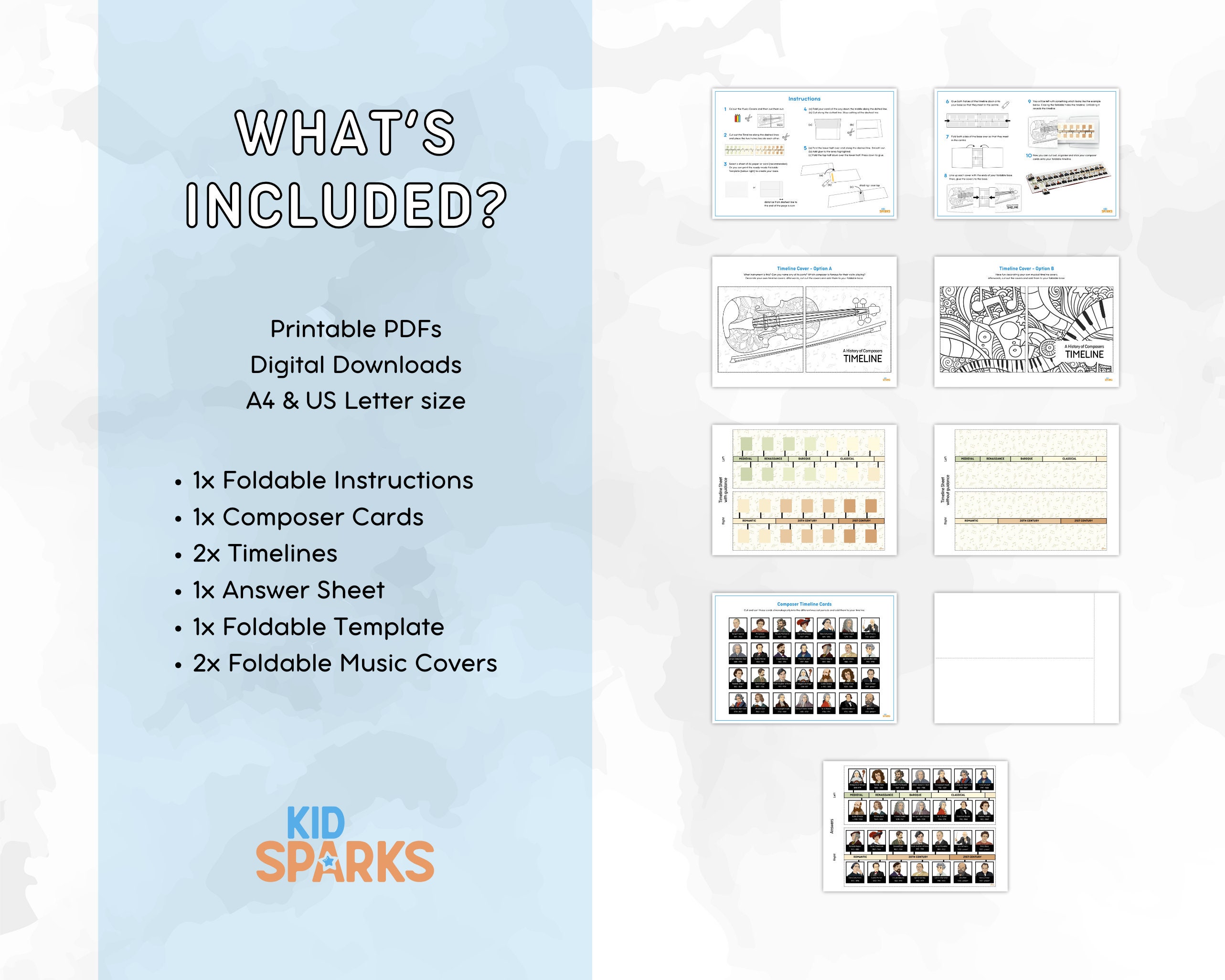 Composers Foldable Timeline | History of Music, Timeline Activity ...