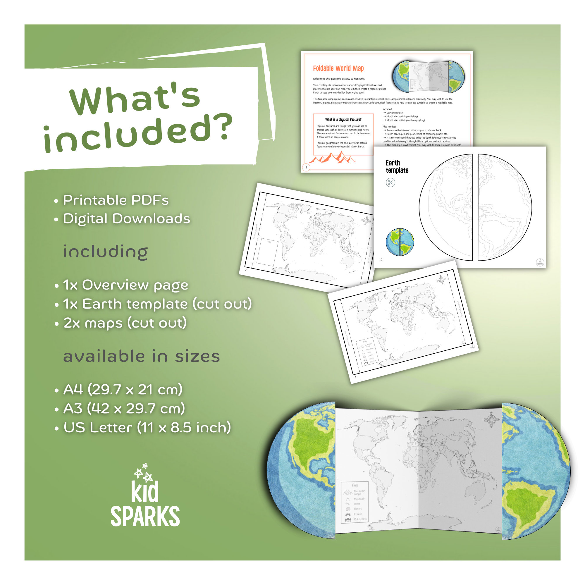 World Map Foldable Activity | Learn About Earth Geography Creatively ...