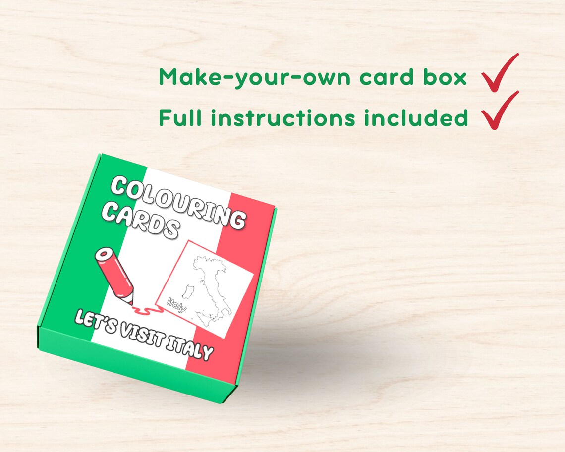 Visit Italy Flash Cards Activity | Colouring Activity Educate About ...