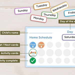 Editable Kids Home Schedule | Kids Daily Planner, Kids Organisation ...