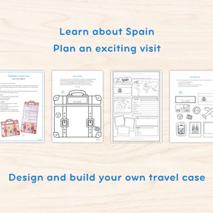 Travel Case Foldable Spain Editable | Geography Creative Learning Kids ...