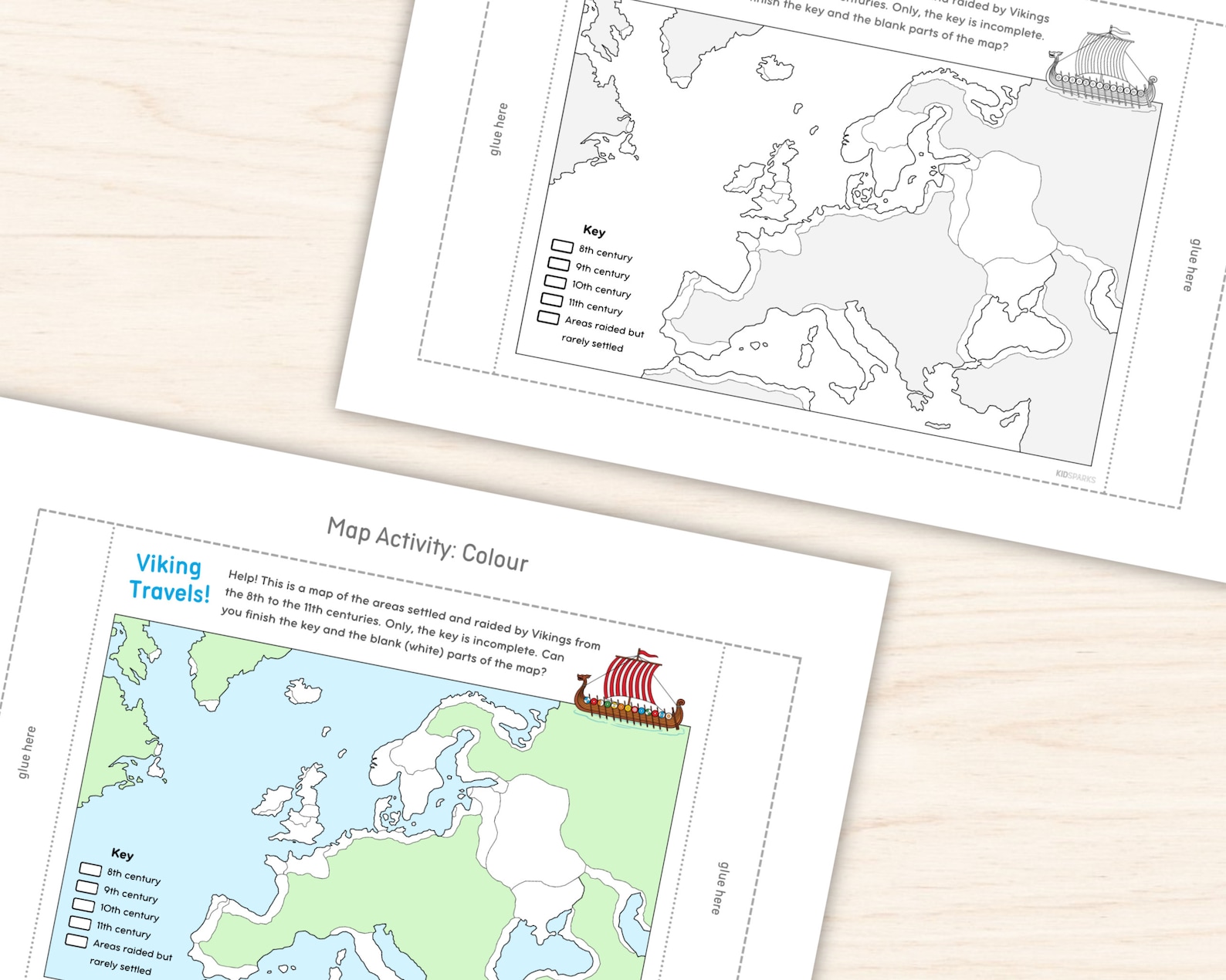Viking Map & Longship Foldable Activity, Printable History Learning for ...
