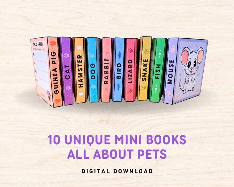 Printable Pocket Pet Mini Books for Kids | Craft Activity About Animals ...