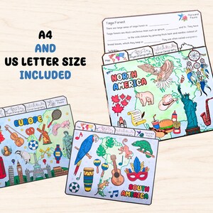 Bundle: 7 Continents Pocket Activities, Geography Knowledge Kids ...