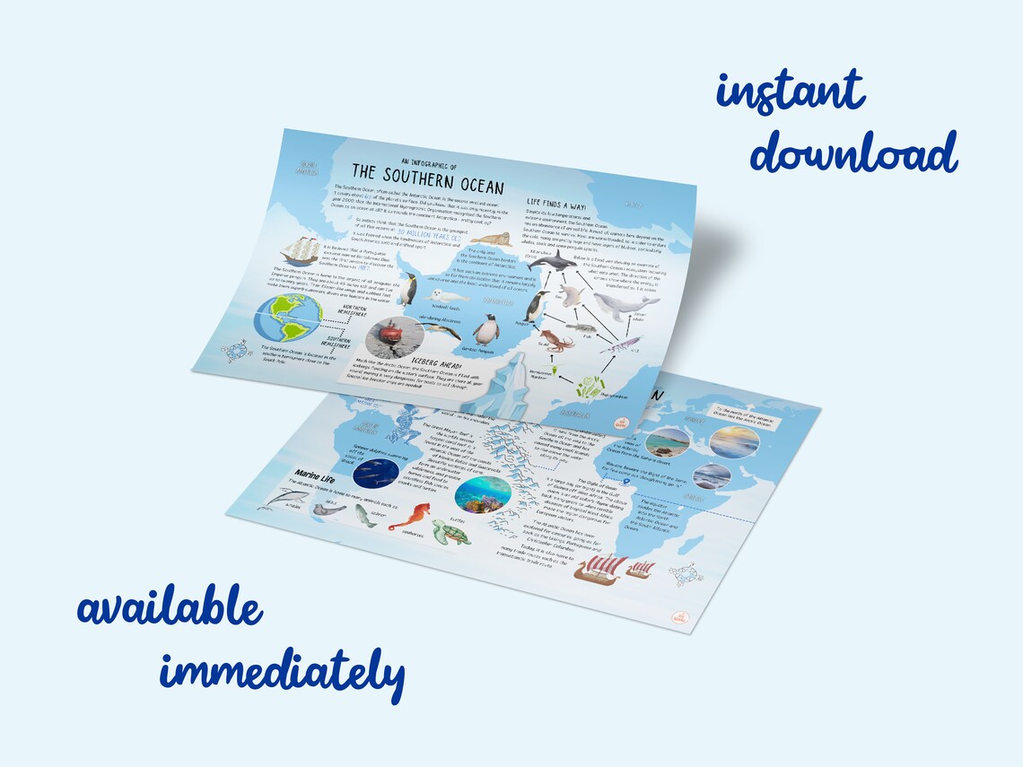 5 Oceans Infographics | Fact Files Geography Learning Primary Education ...