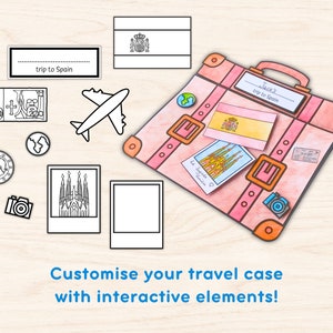 Travel Case Foldable Spain Editable | Geography Creative Learning Kids ...