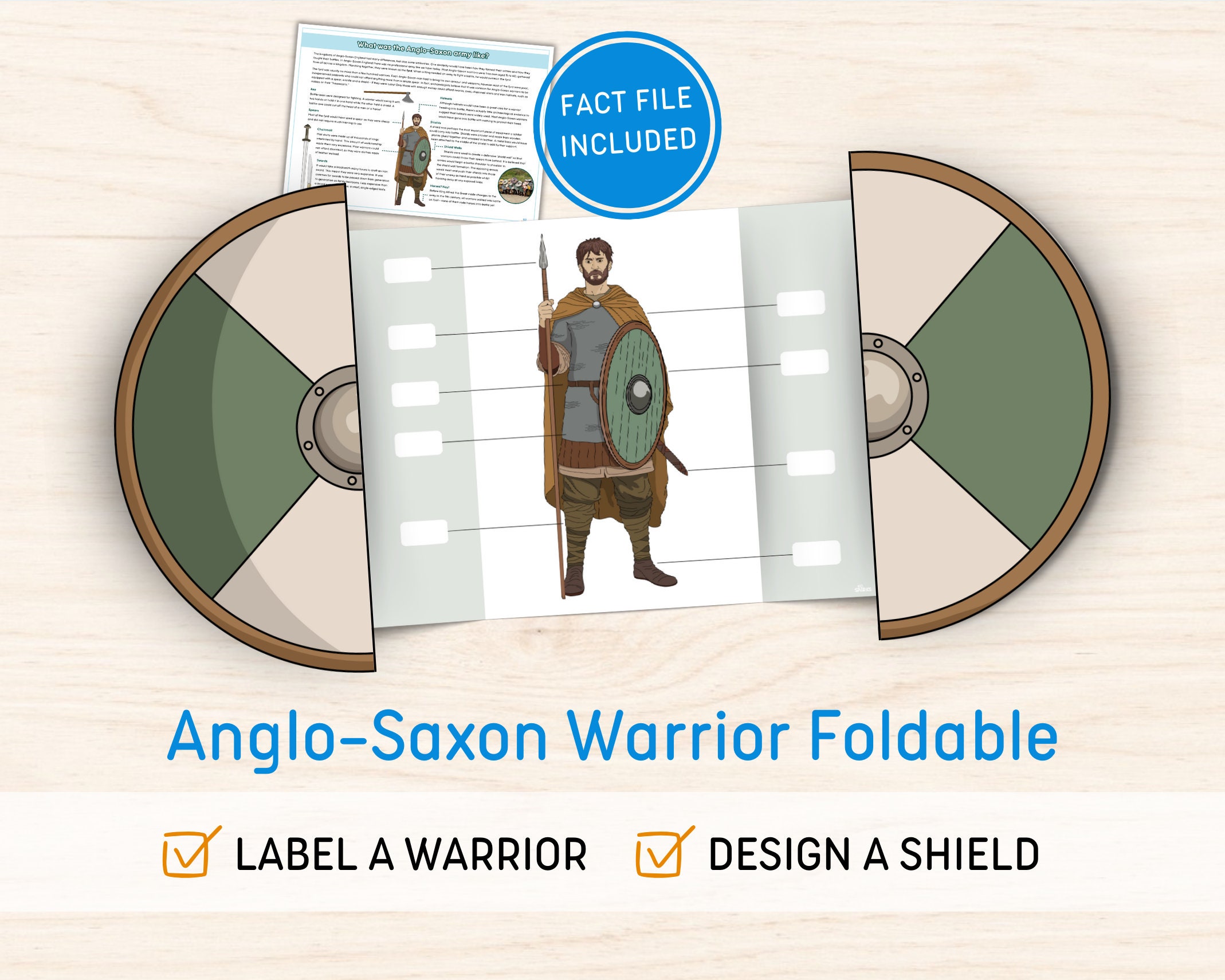 History Activity Bundle Anglo-saxons Fact File Comprehension Foldable ...