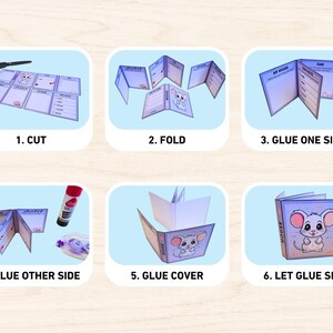 Printable All About Me Mini Books for Kids, Back to School Craft ...