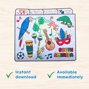 South America Pocket Activity | Geography Knowledge Kids Learning ...