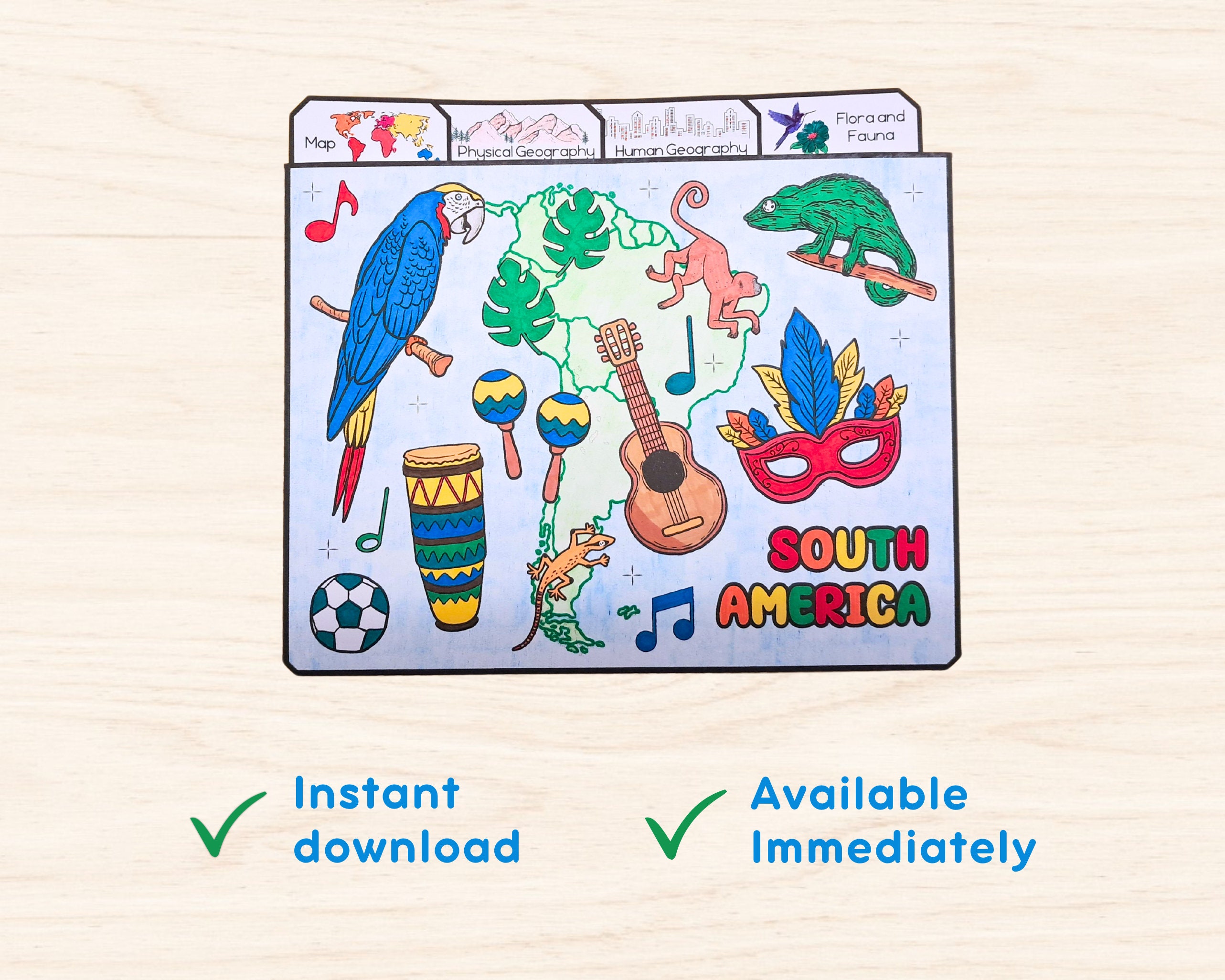 South America Pocket Activity | Geography Knowledge Kids Learning ...