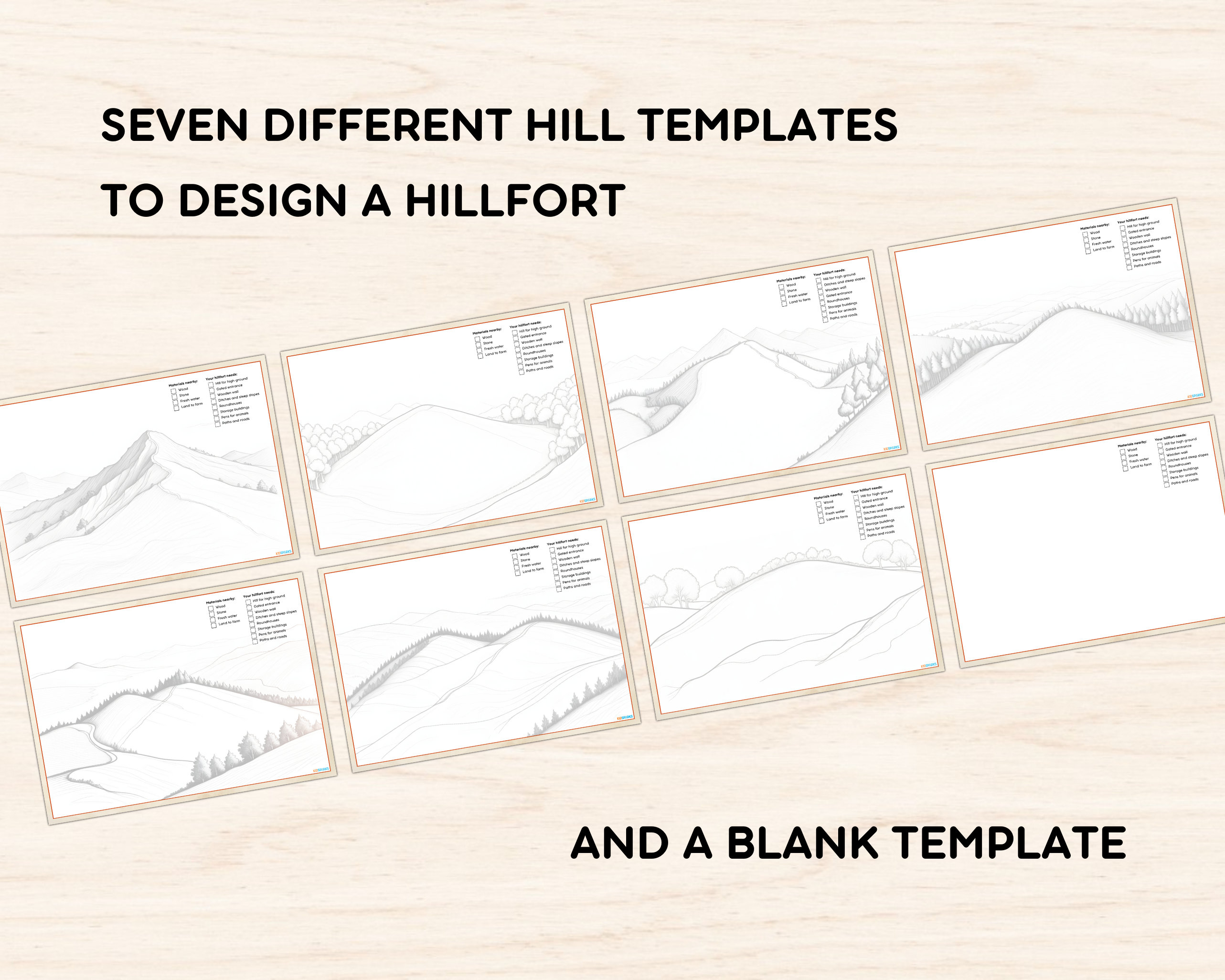 Printable Activity, Design a Hillfort, Iron Age Britain, KS2 History ...