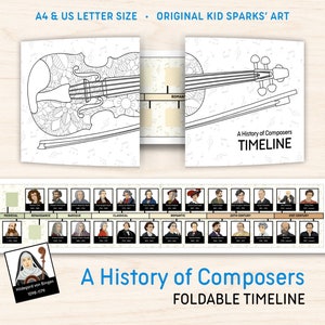 Composers Foldable Timeline | History of Music, Timeline Activity ...