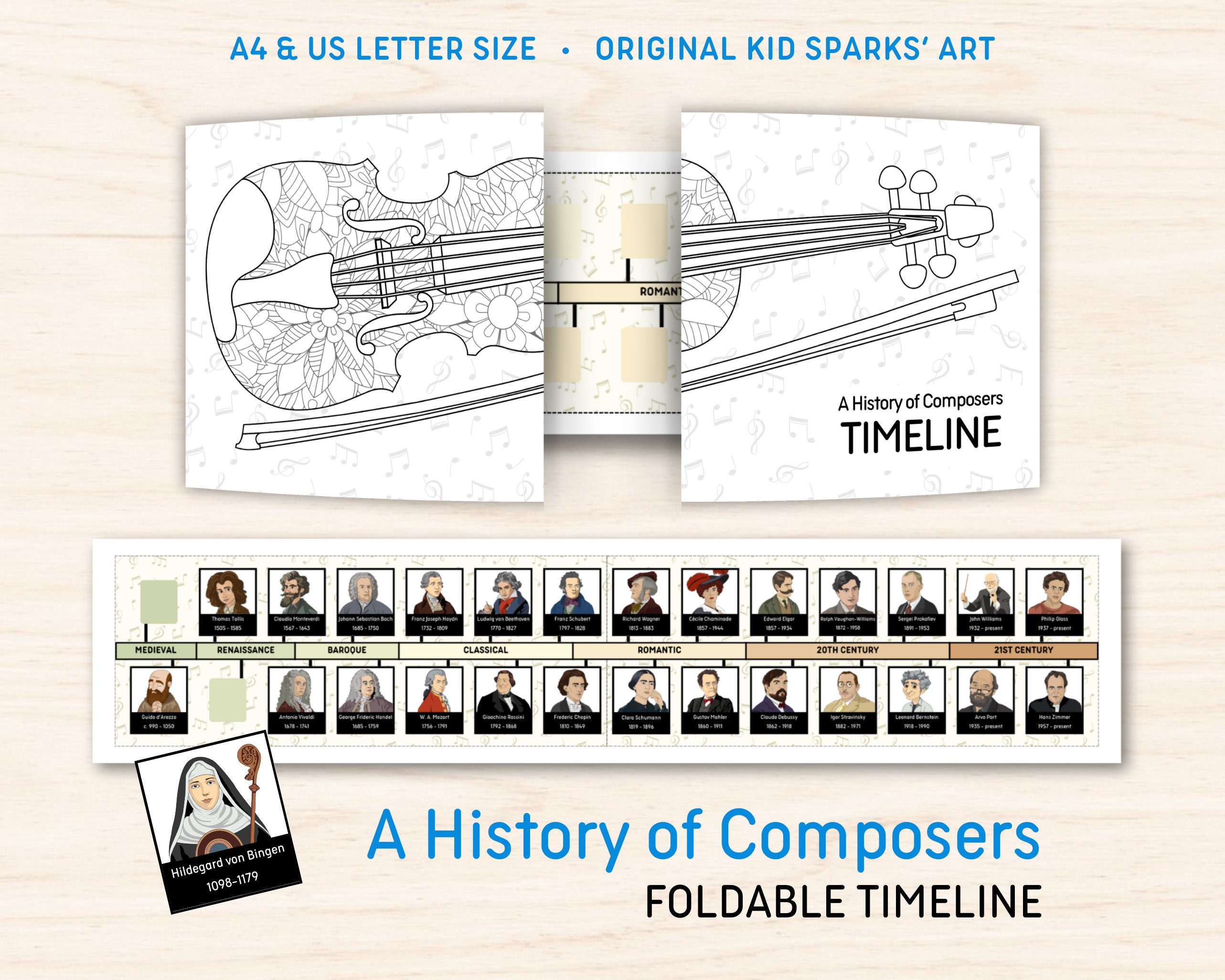 Composers Foldable Timeline | History of Music, Timeline Activity ...