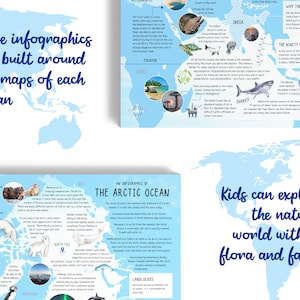 5 Oceans Infographics | Fact Files Geography Learning Primary Education ...