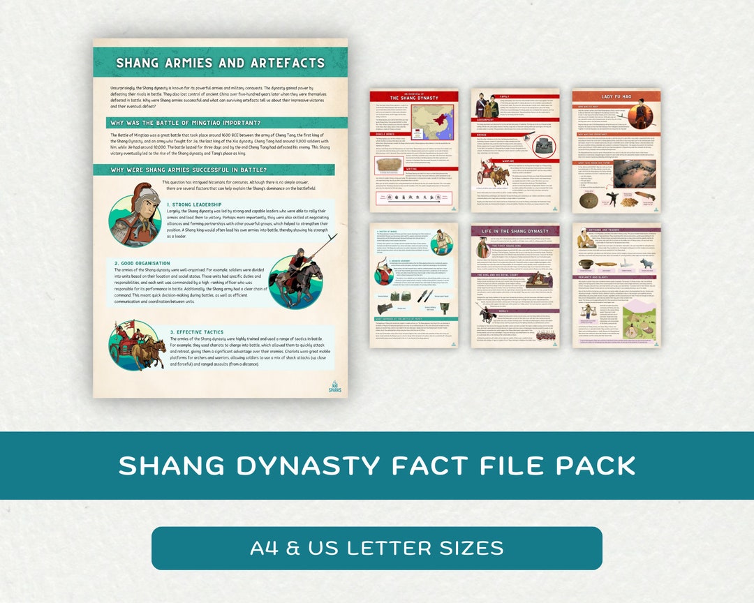 Shang Dynasty Fact Files Ancient China Chinese History - Etsy