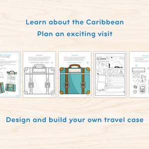 Caribbean Travel Case Foldable | Geography Creative Learning Kids ...