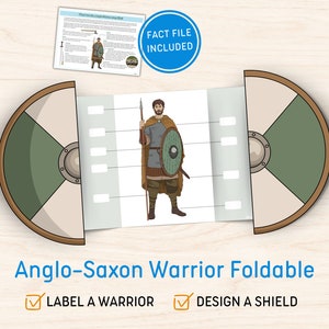 Anglo-saxon Warrior Foldable Shield | British History Learning Primary ...