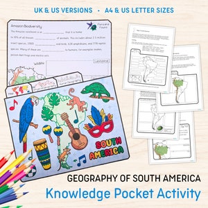South America Pocket Activity | Geography Knowledge Kids Learning ...