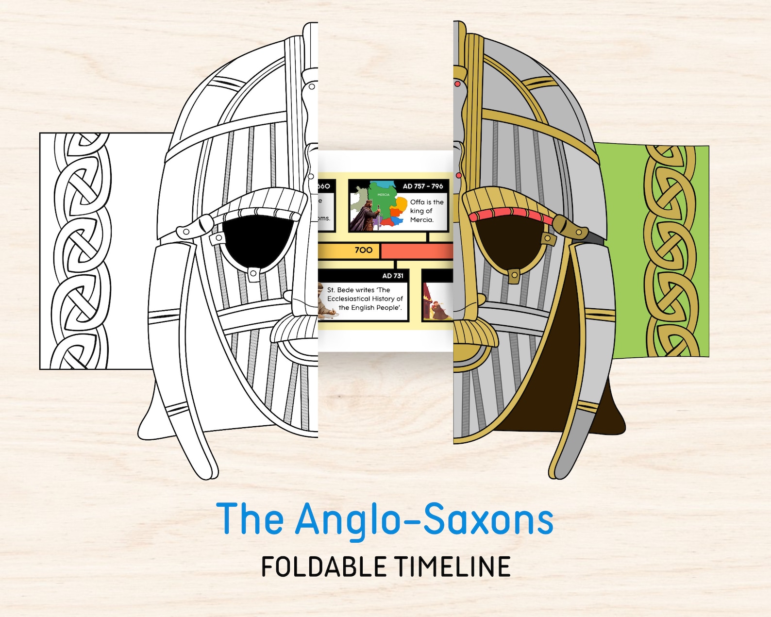 Printable Anglo-saxons Timeline Foldable | AD & CE | Educate About ...