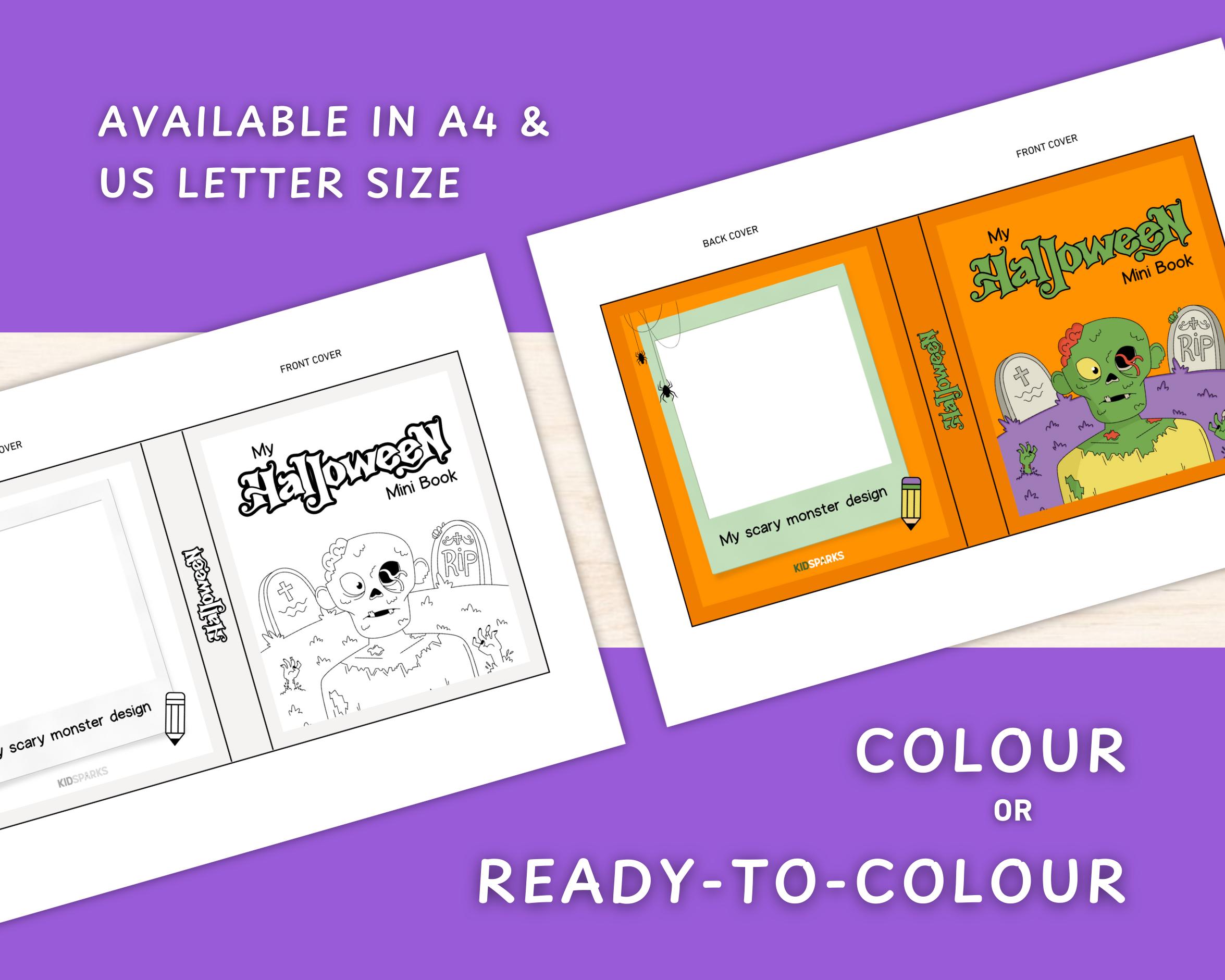 Printable Halloween Mini Book for Kids, Pop-up Halloween Craft Activity ...