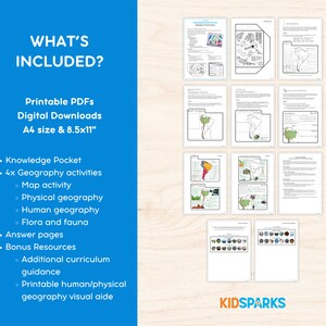 South America Pocket Activity | Geography Knowledge Kids Learning ...