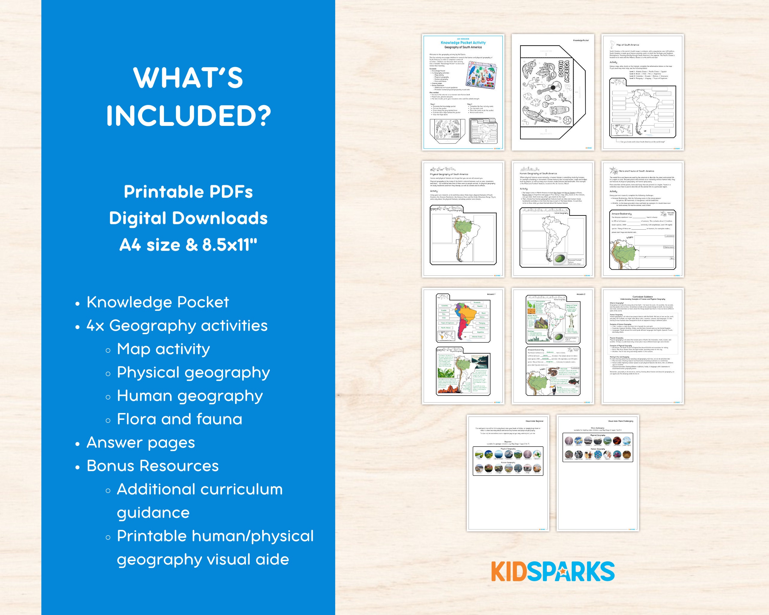 South America Pocket Activity | Geography Knowledge Kids Learning ...
