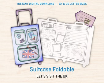 Travel Case Foldable Spain Editable | Geography Creative Learning Kids ...