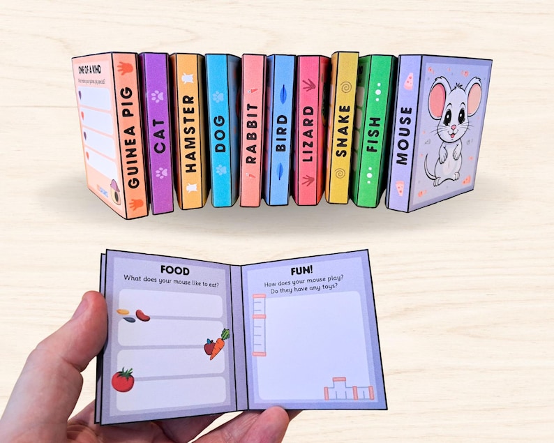 Printable Pocket Pet Mini Books for Kids | Craft Activity About Animals ...