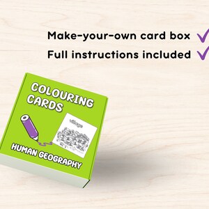 Human Geography Flash Cards Activity | Colouring Craft Educate About ...