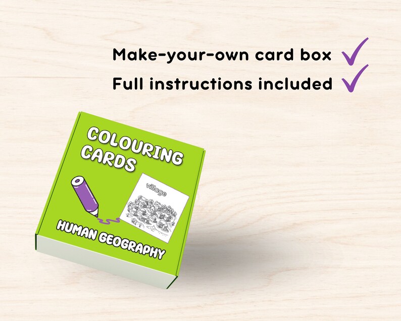 Human Geography Flash Cards Activity | Colouring Craft Educate About ...