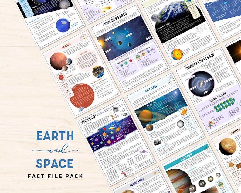 Earth and Space Fact Files | Planets Galaxy Science Learning Primary ...