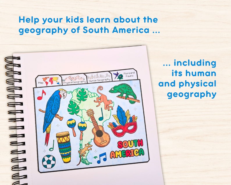 South America Pocket Activity | Geography Knowledge Kids Learning ...