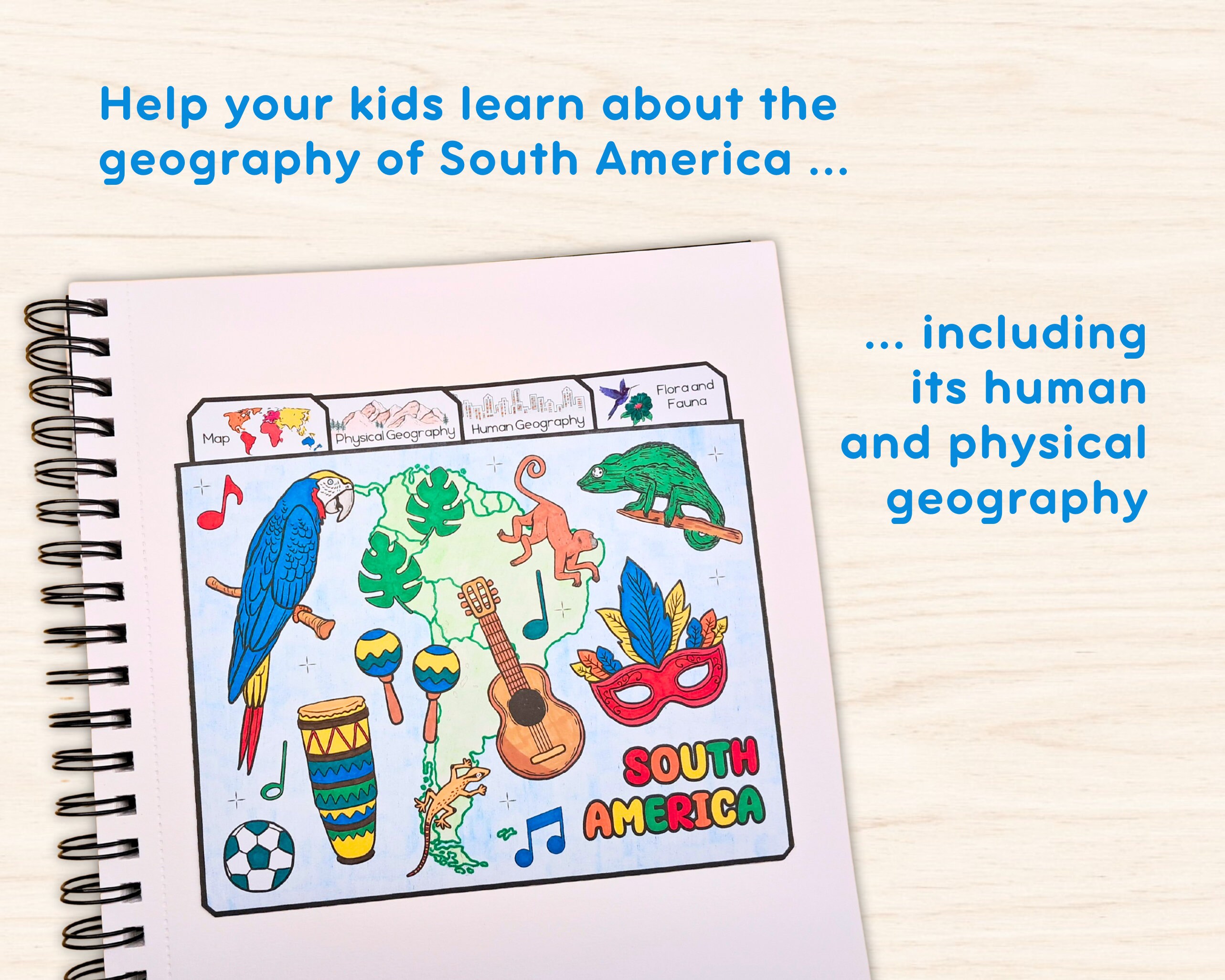 South America Pocket Activity | Geography Knowledge Kids Learning ...