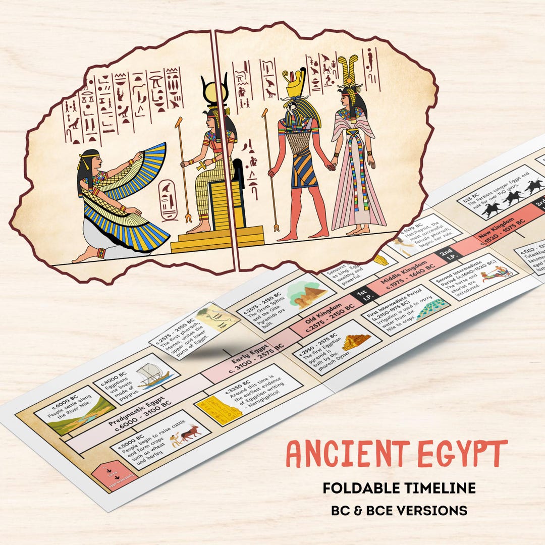 Printable Ancient Egypt Foldable Timeline, Educate Kids About Ancient ...