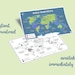 World Maps Poster Pack | Display Map Coloring Continents Oceans ...