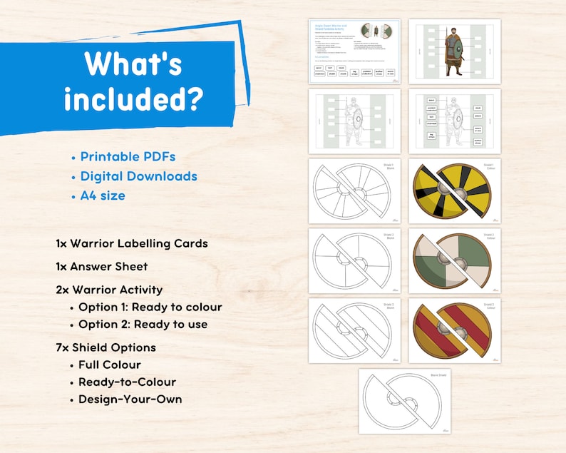 Anglo-saxon Warrior Foldable Shield | British History Learning Primary ...