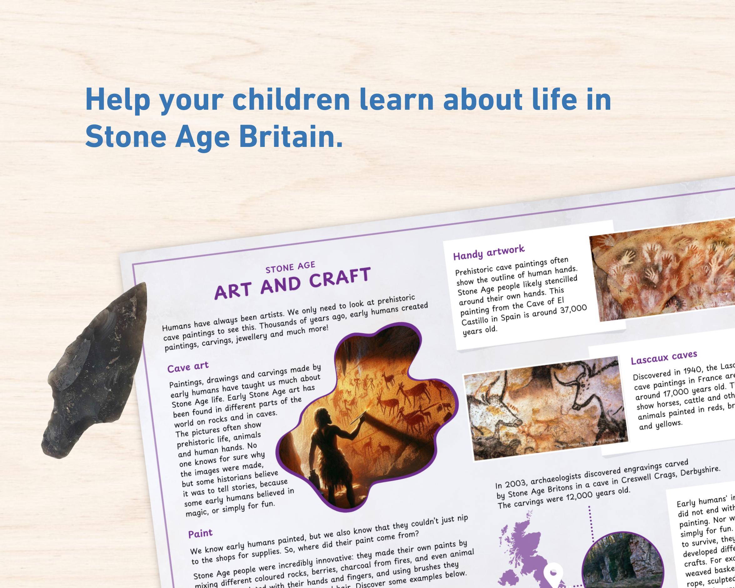 Stone Age Fact Files Prehistoric Human History Learning Primary ...